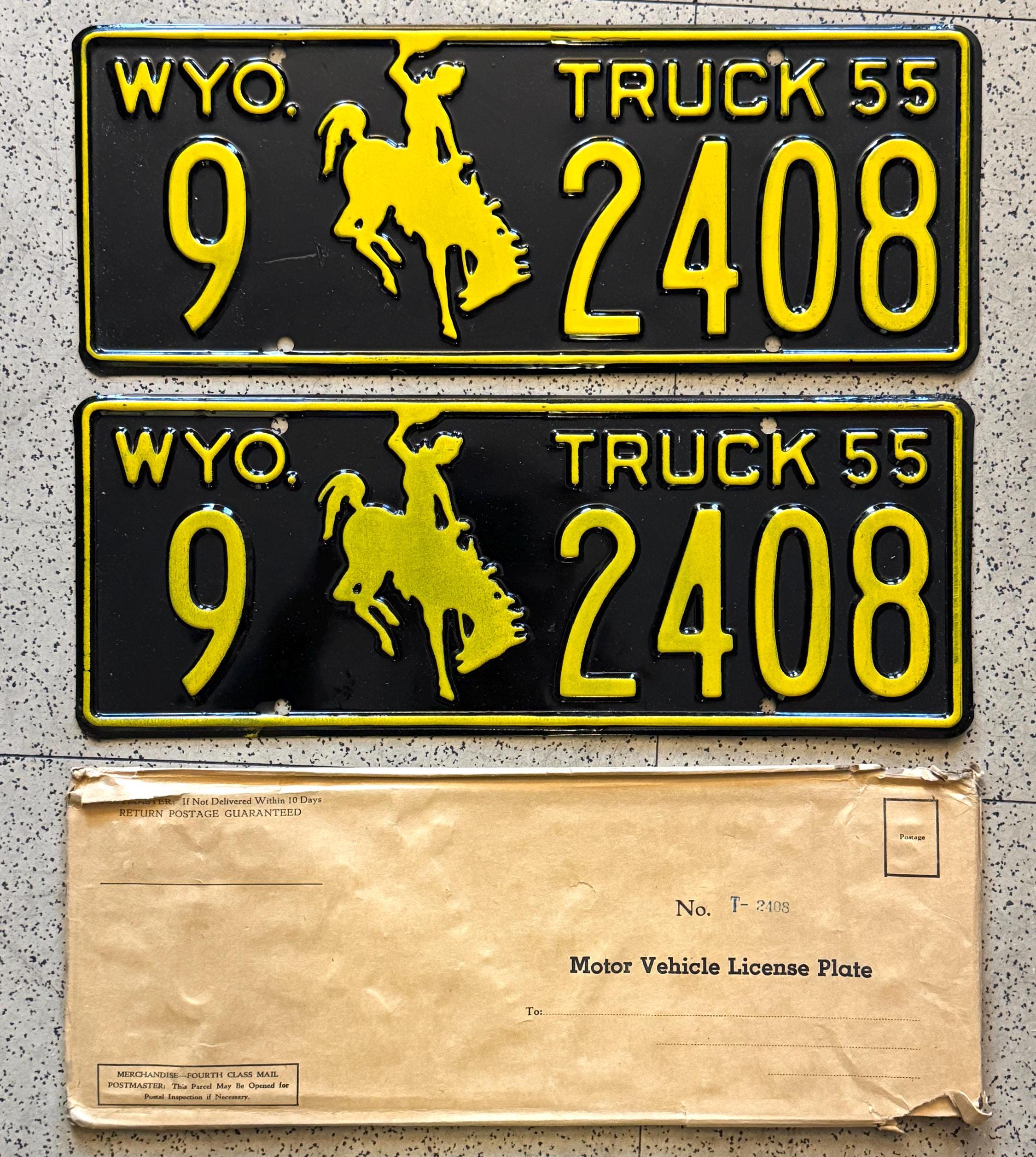 Vintage WYOMING License Plates – ALL ORIGINAL Antique Auto Tags - Etsy