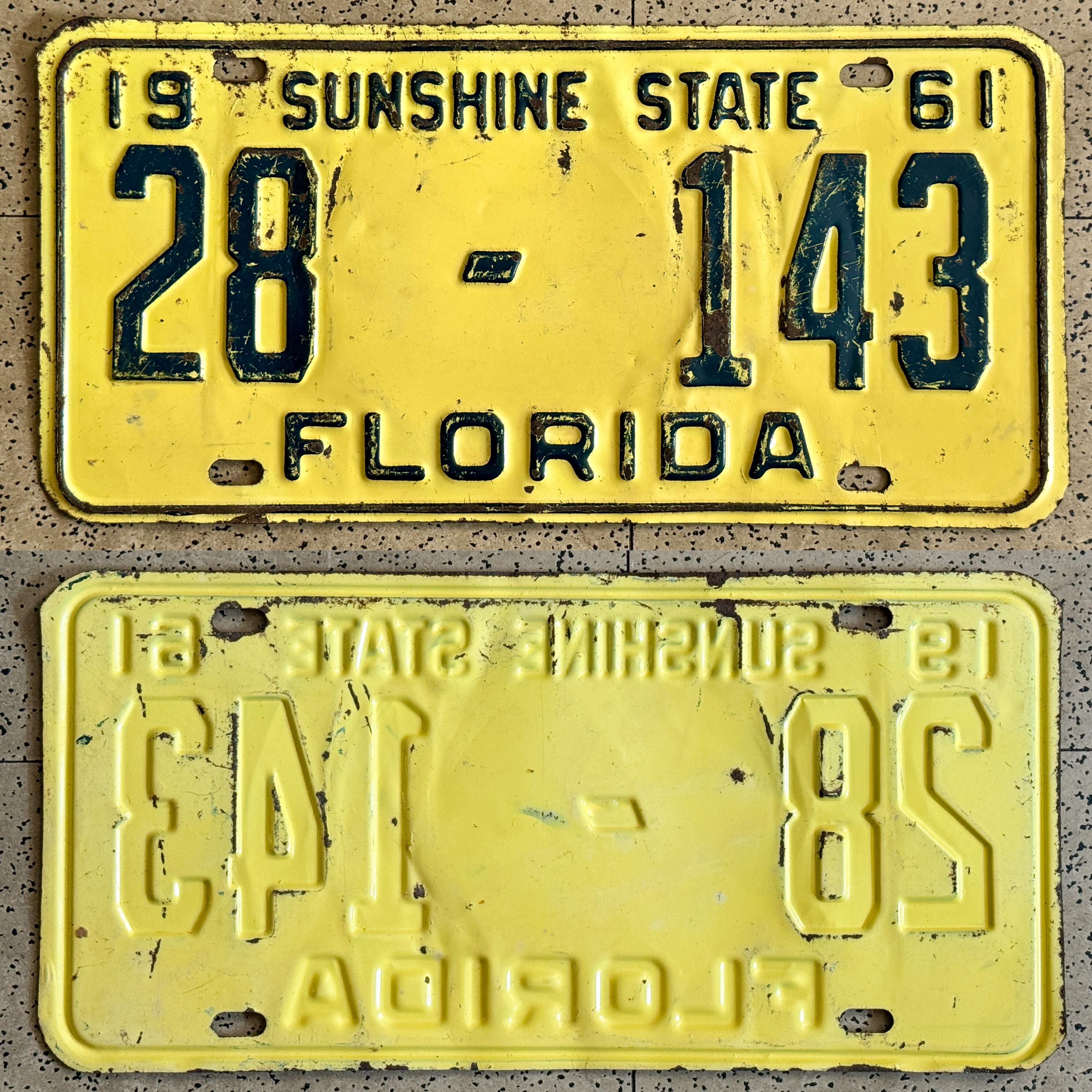 Vintage FLORIDA License Plates – ALL ORIGINAL Antique Auto/car Tags - Etsy