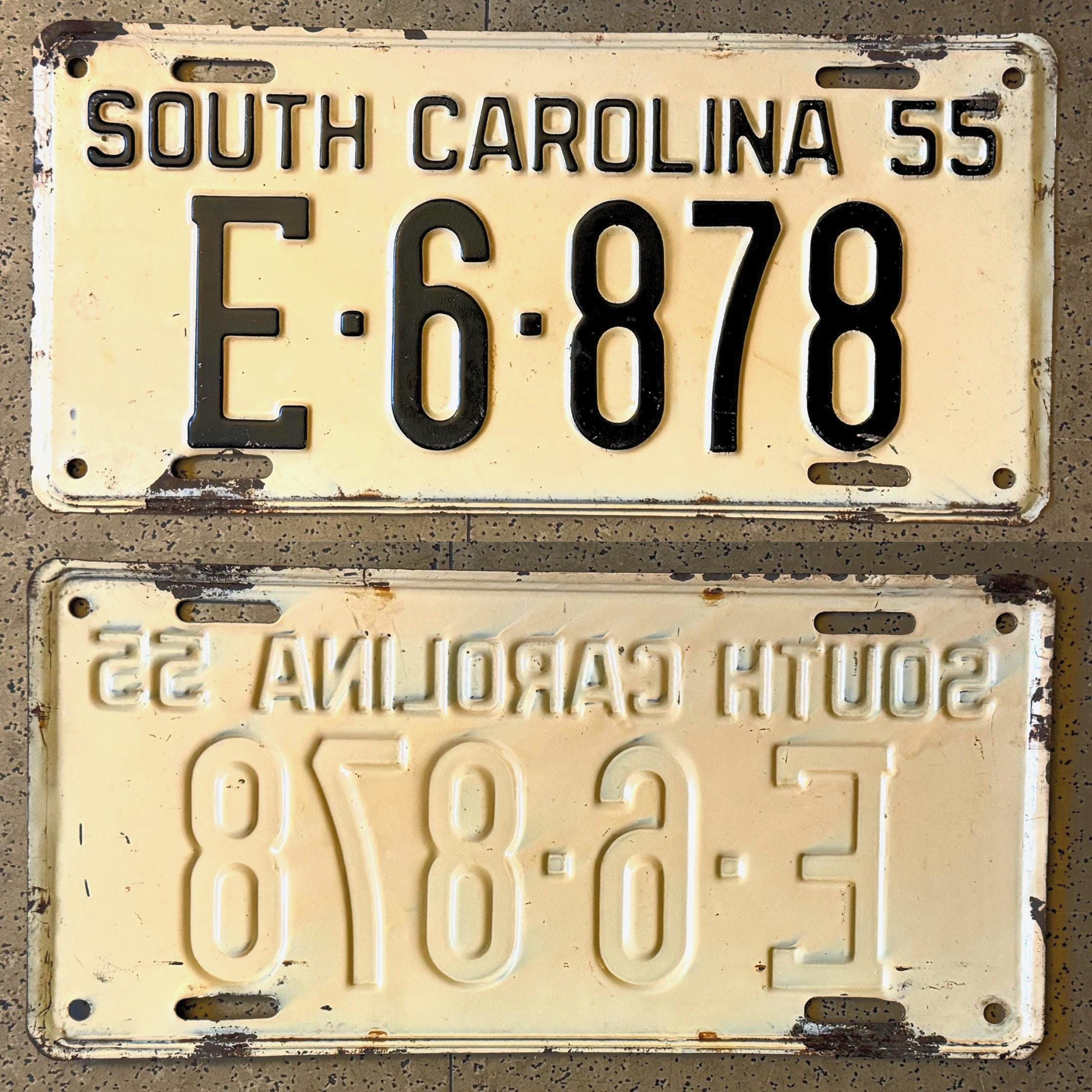 Vintage SOUTH CAROLINA License Plates – All ORIGINAL Antique Auto Tags ...