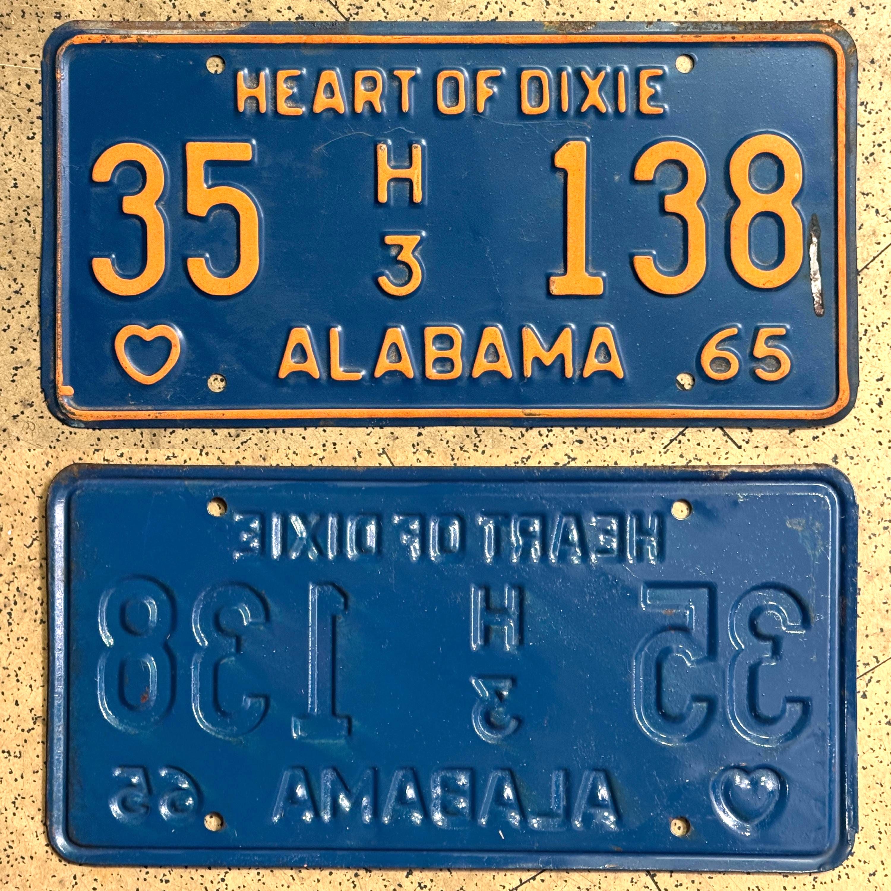 Vintage ALABAMA License Plates – ALL ORIGINAL Antique Auto Tags Man ...
