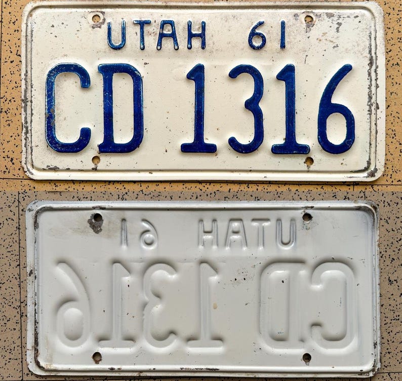 Vintage UTAH License Plates – ALL ORIGINAL Antique Old Auto Car Tags - Etsy