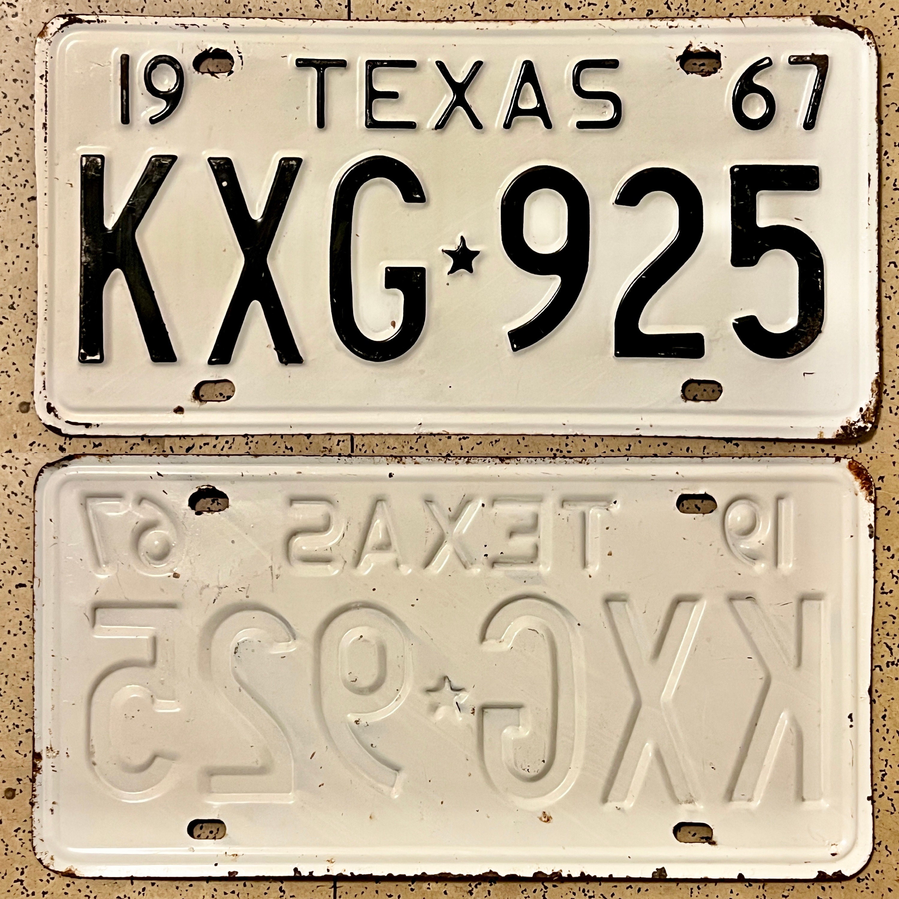 Vintage TEXAS License Plates ALL ORIGINAL Antique Auto Tags - Etsy