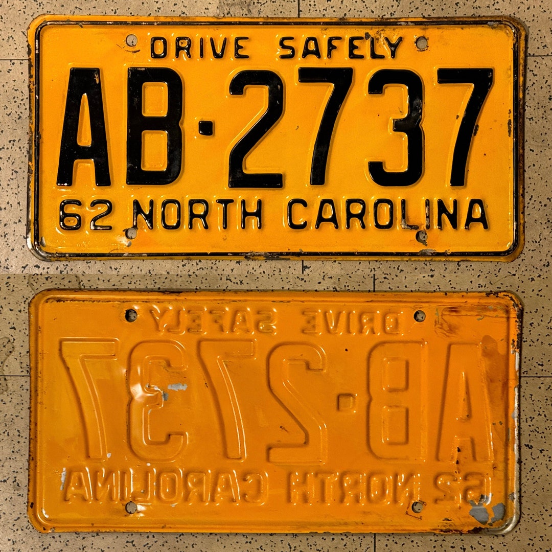 Vintage North Carolina License Plates ALL ORIGINAL Antique Auto Tags - Etsy