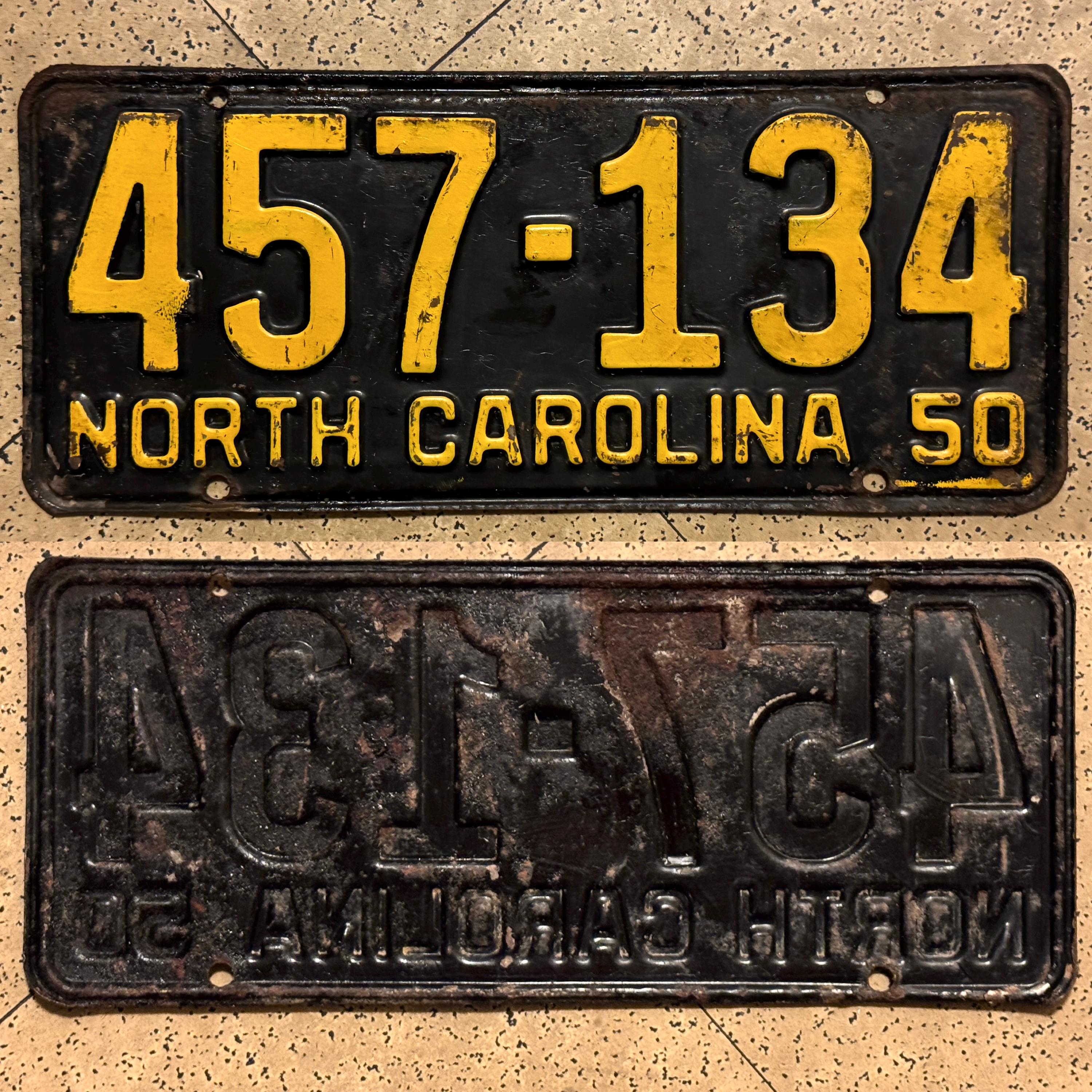 Vintage NORTH CAROLINA License Plates – All ORIGINAL Antique Auto Tags ...