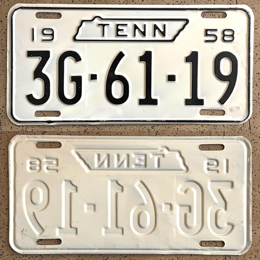 Vintage TENNESSEE License Plates 1958–present – ALL ORIGINAL Antique ...