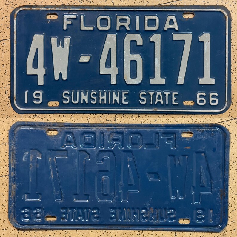Vintage FLORIDA License Plates – ALL ORIGINAL Antique Auto/car Tags - Etsy
