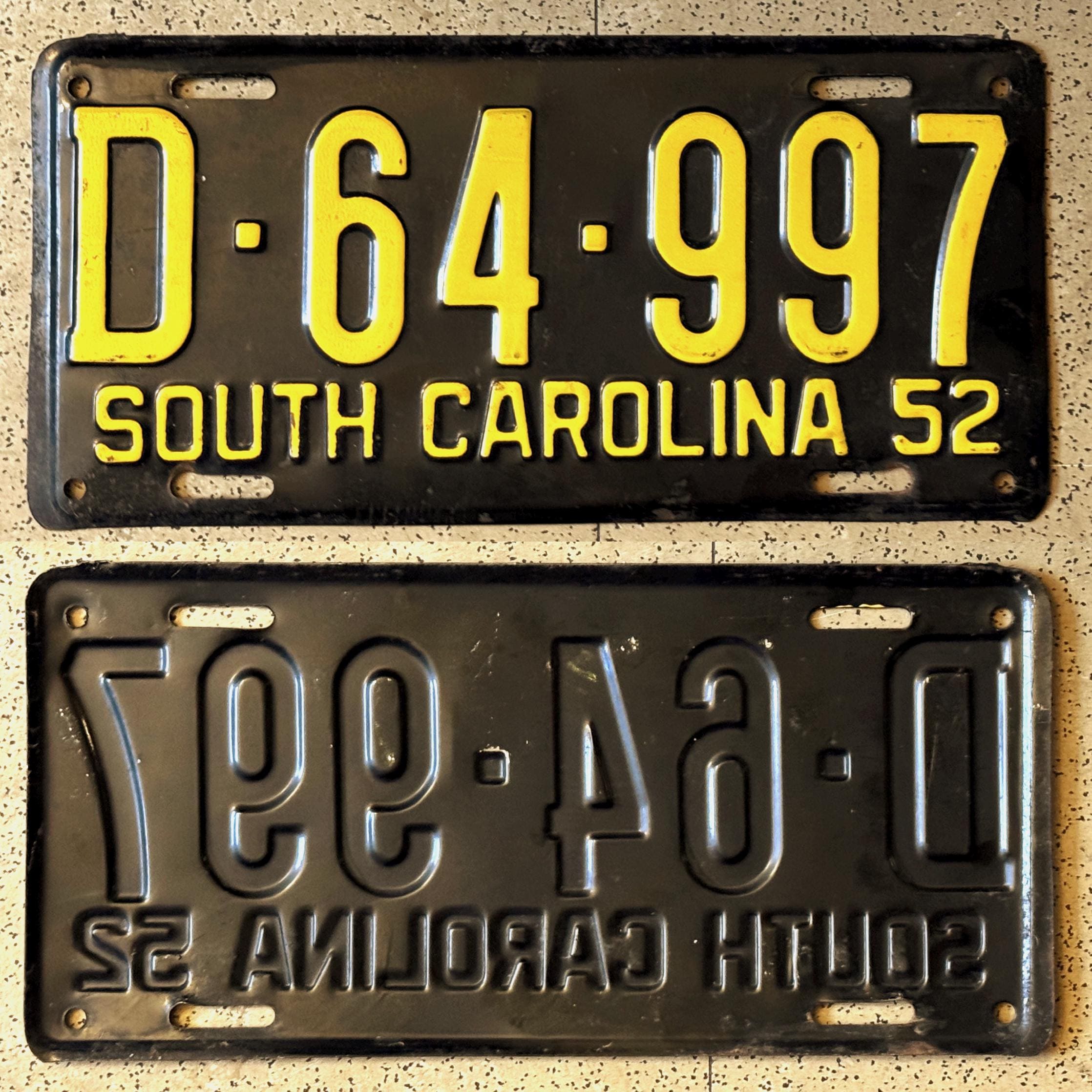 Vintage SOUTH CAROLINA License Plates – All ORIGINAL Antique Auto Tags ...