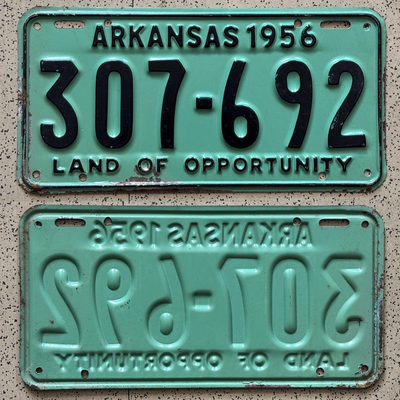 Vintage ARKANSAS License Plates – ALL ORIGINAL Antique Auto Tags - Etsy