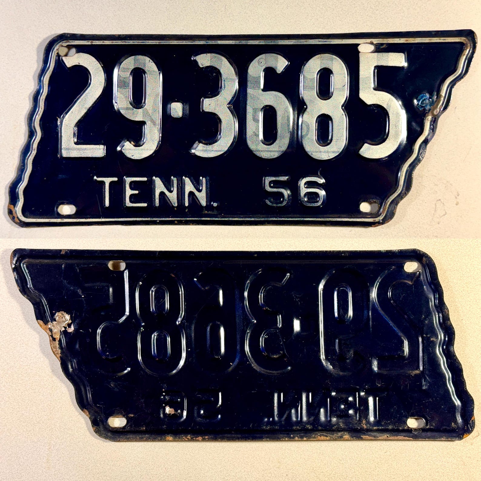 Vintage TENNESSEE License Plates – ALL ORIGINAL Antique Auto Car Tags ...