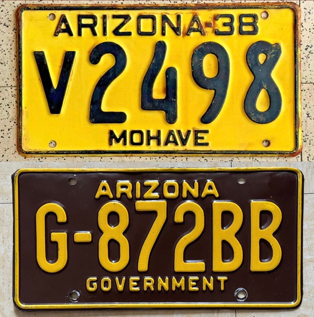 Vintage ARIZONA License Plates – ALL ORIGINAL Antique Auto Tags - Etsy