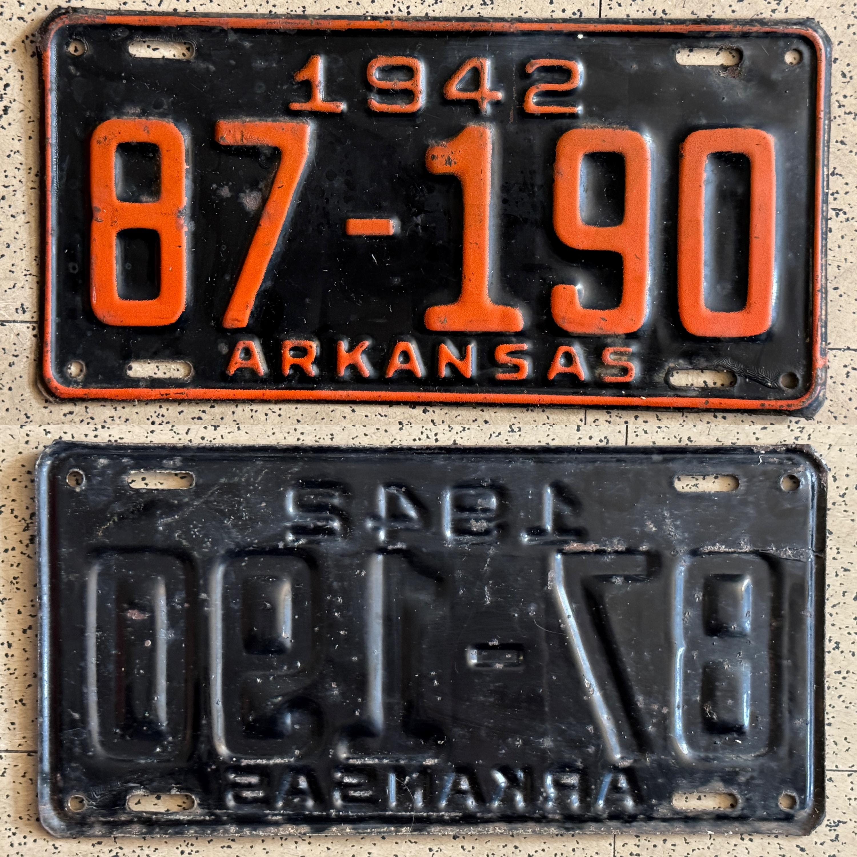 Vintage ARKANSAS License Plates – ALL ORIGINAL Antique Auto Tags - Etsy