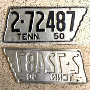 Vintage TENNESSEE License Plates – ALL ORIGINAL Antique Auto Car Tags ...