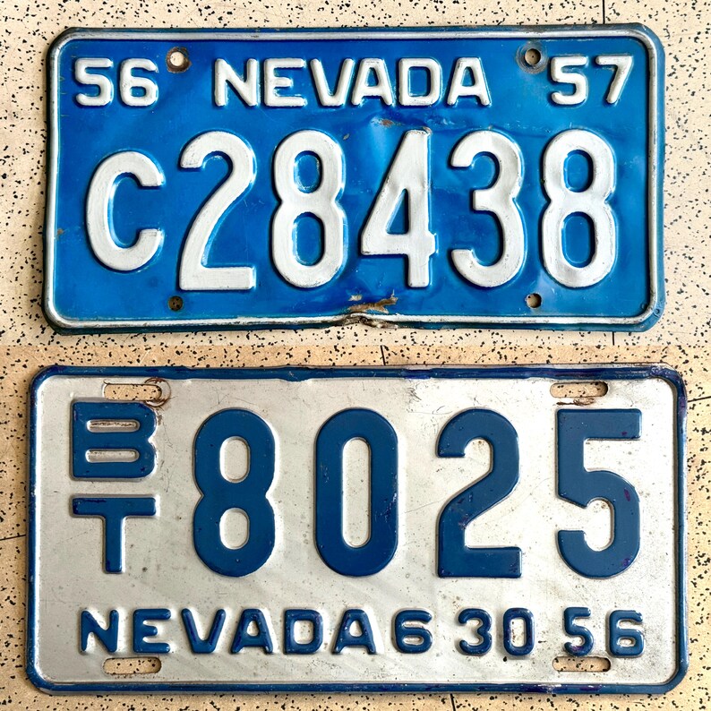 Vintage NEVADA License Plates – ALL ORIGINAL Antique Auto Tags - Etsy