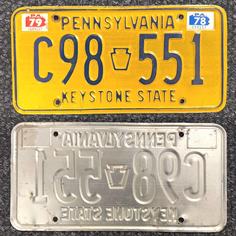 Vintage PENNSYLVANIA License Plates – ALL ORIGINAL Antique Auto Tags - Etsy