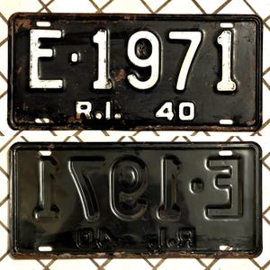 Vintage RHODE ISLAND License Plates – All ORIGINAL Antique Auto Tags - Etsy