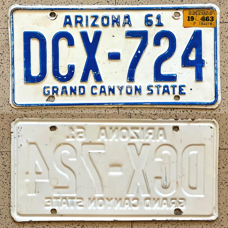 Vintage ARIZONA License Plates – ALL ORIGINAL Antique Auto Tags - Etsy