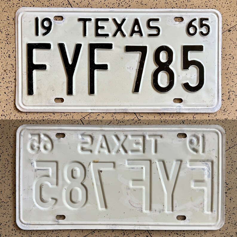 Vintage TEXAS License Plates ALL ORIGINAL Antique Auto Tags - Etsy