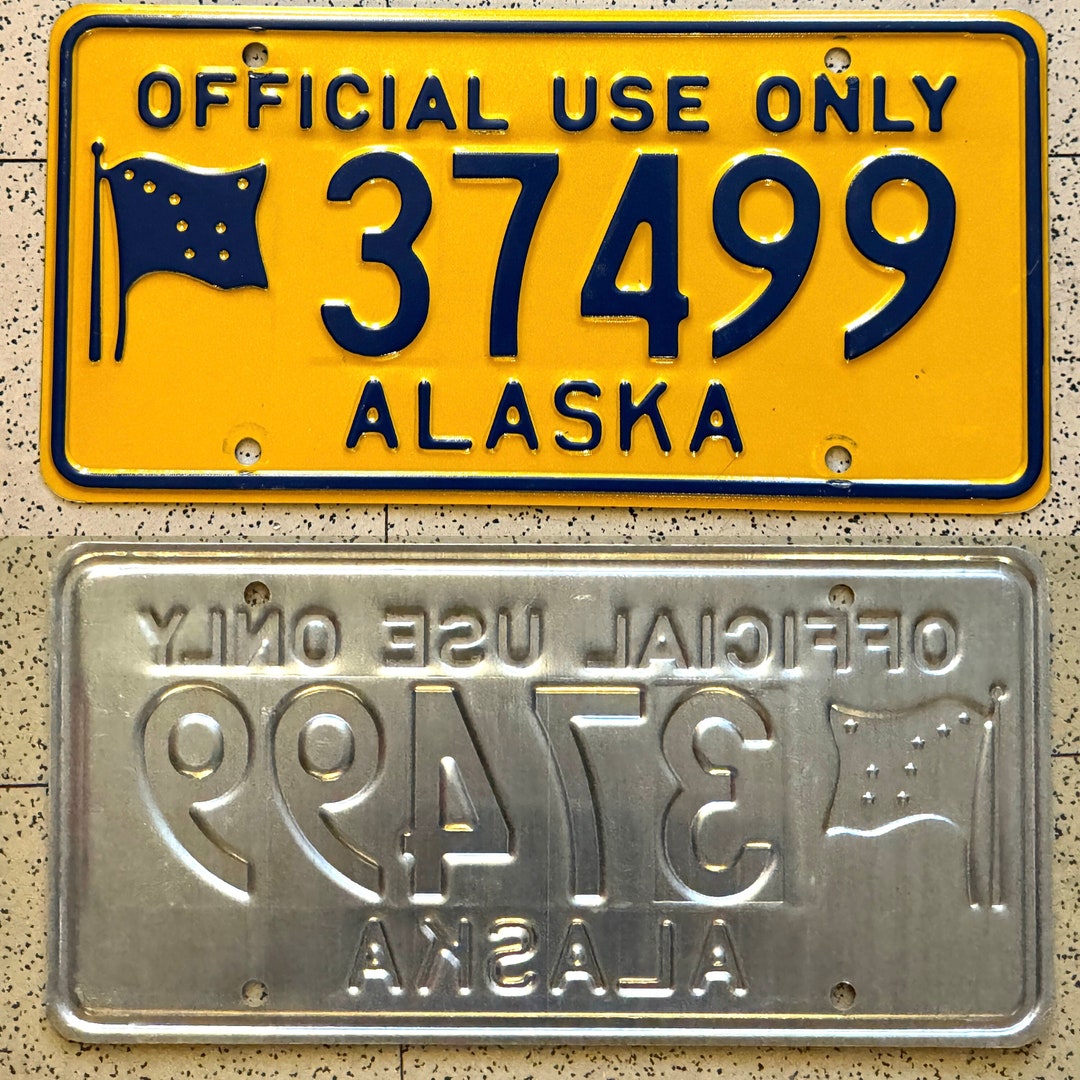 Vintage 1970present ALASKA License Plates Original Antique Auto Tags ...