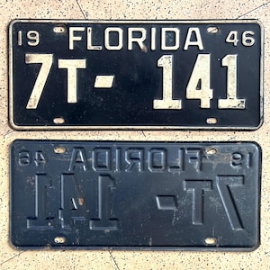 Vintage FLORIDA License Plates – ALL ORIGINAL Antique Auto/car Tags - Etsy