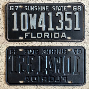 Vintage FLORIDA License Plates ALL ORIGINAL Antique Auto Tags - Etsy