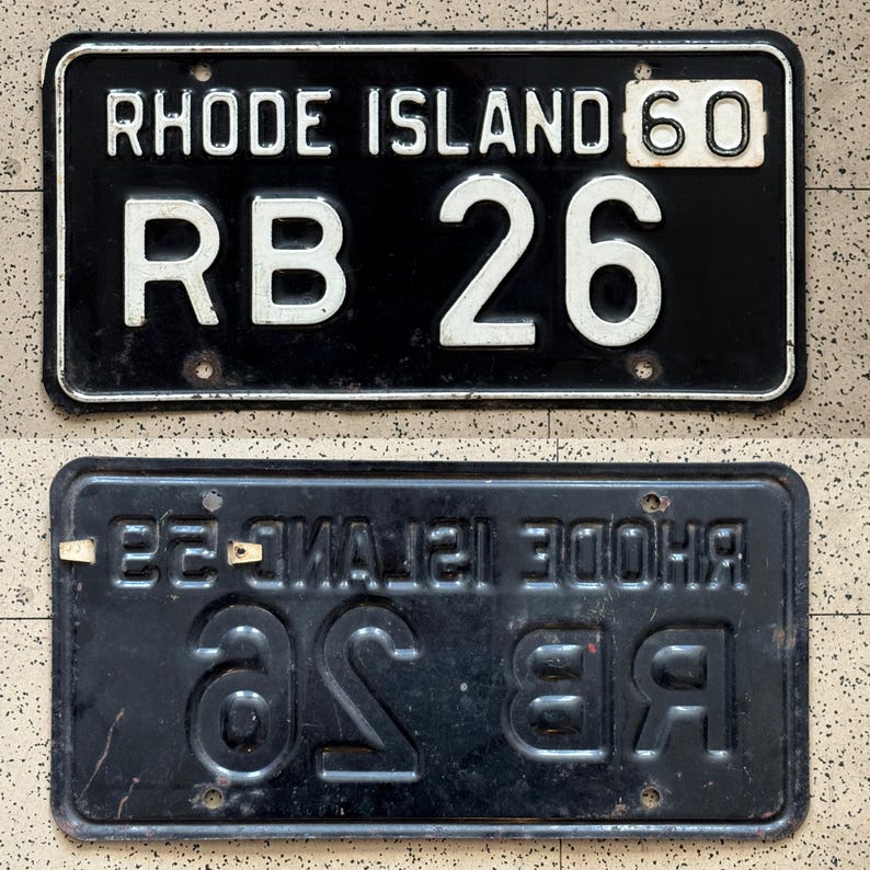 Vintage RHODE ISLAND License Plates – All ORIGINAL Antique Auto Tags - Etsy