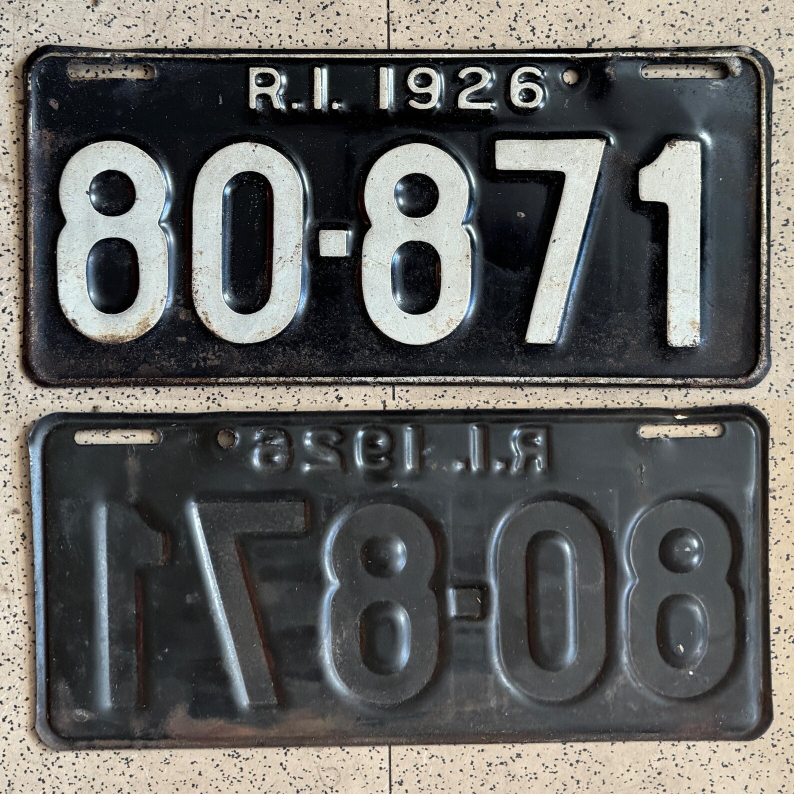 Vintage RHODE ISLAND License Plates – All ORIGINAL Antique Auto/car ...