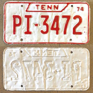 Vintage TENNESSEE License Plates – ALL ORIGINAL Antique Auto Car Tags ...
