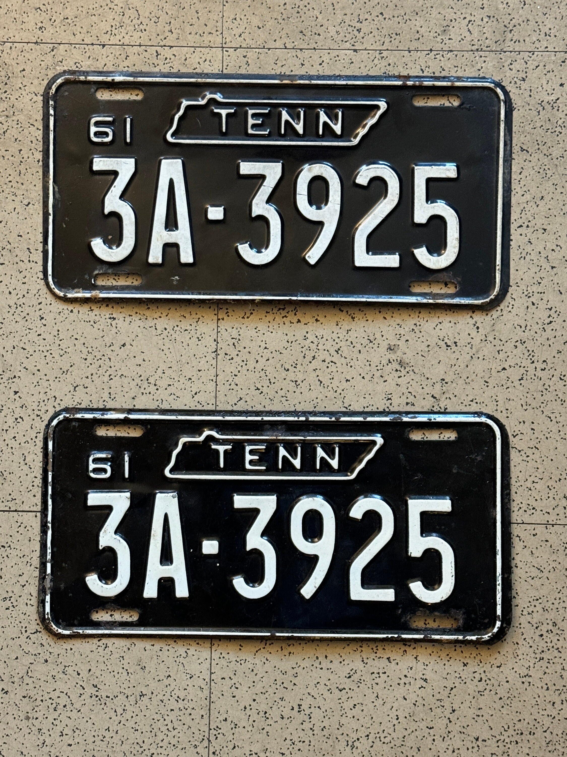 Vintage TENNESSEE License Plates ALL ORIGINAL Antique Auto Tags Man ...