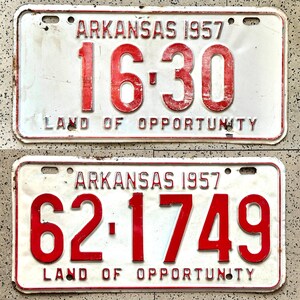 Vintage ARKANSAS License Plates – ALL ORIGINAL Antique Auto Tags - Etsy