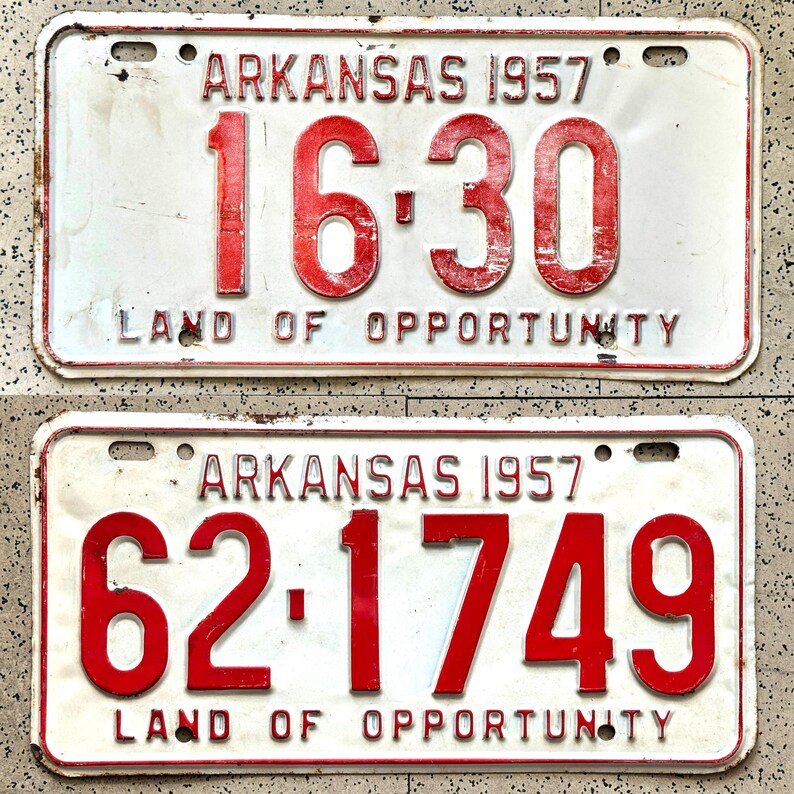 Vintage ARKANSAS License Plates – ALL ORIGINAL Antique Auto Tags - Etsy