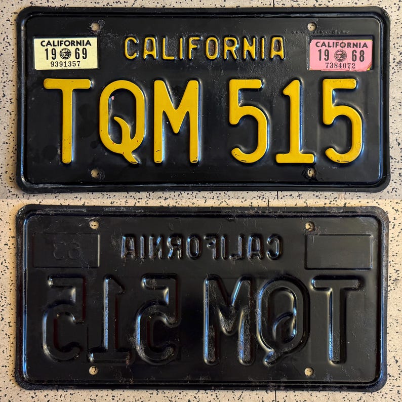 Vintage CALIFORNIA License Plates 1956present ALL ORIGINAL Antique Auto ...