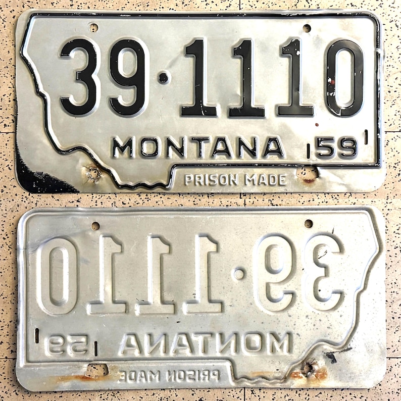 Vintage MONTANA License Plates – ALL ORIGINAL Antique Old Auto Tags - Etsy