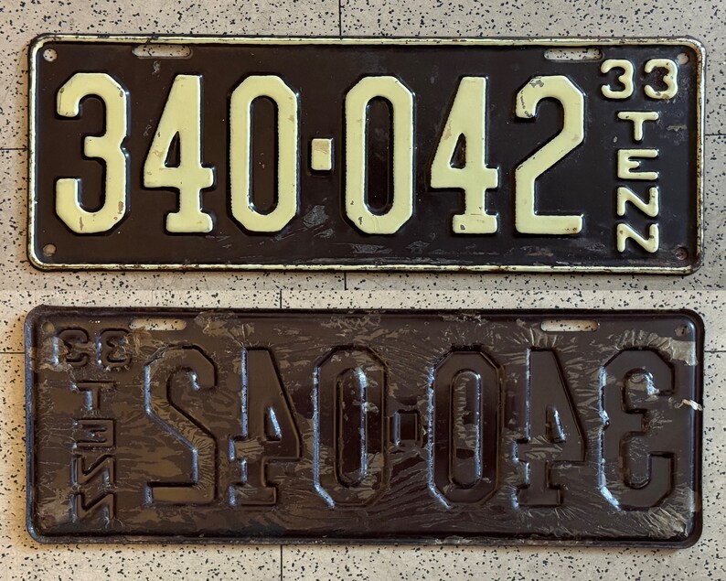 Vintage TENNESSEE License Plates ALL ORIGINAL Antique Auto Tags Man ...