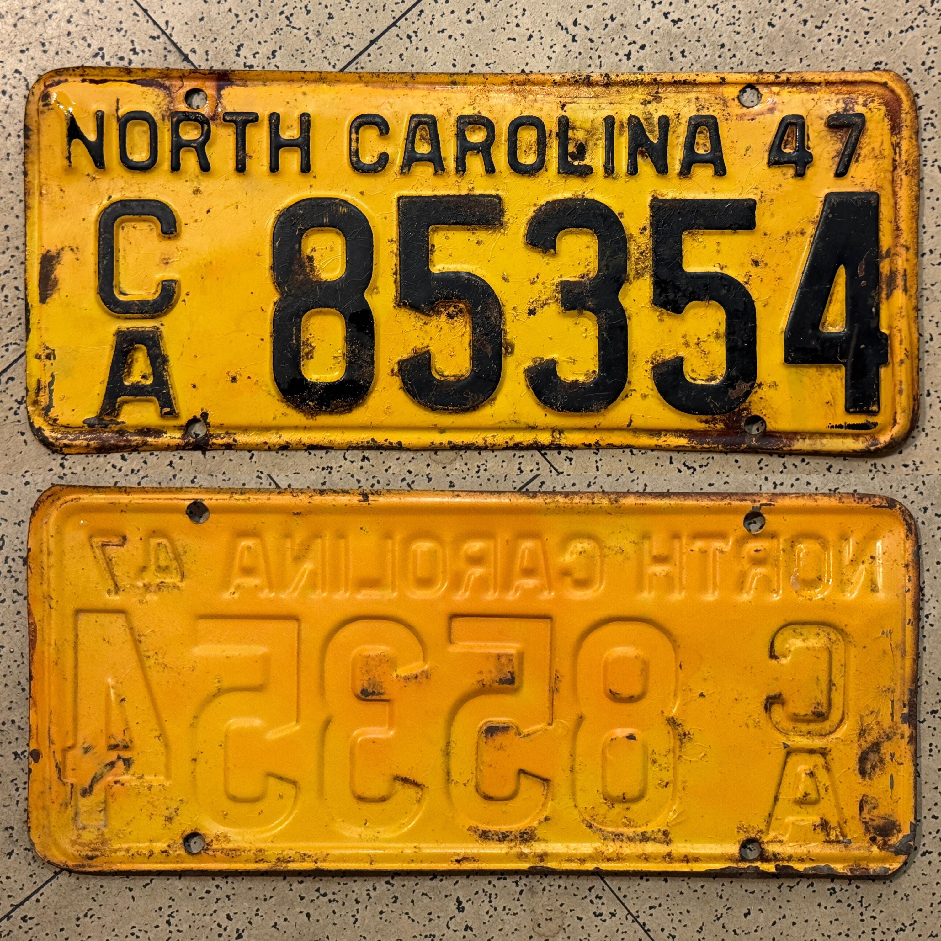 Vintage NORTH CAROLINA License Plates All ORIGINAL Antique Auto Tags - Etsy