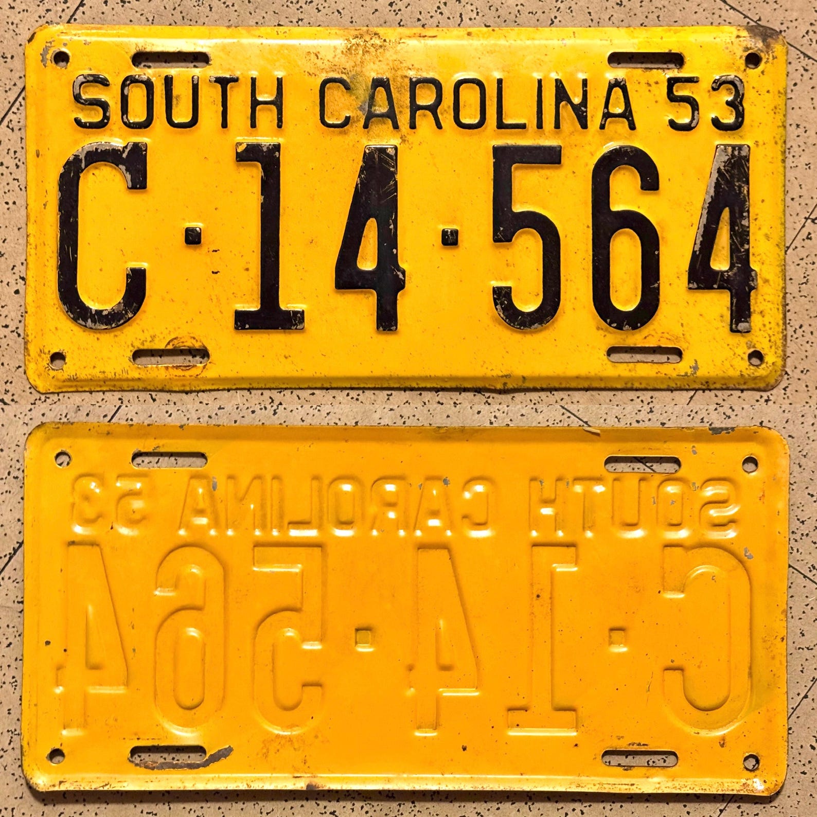 Vintage South Carolina License Plates – ALL ORIGINAL Antique Auto Tags ...