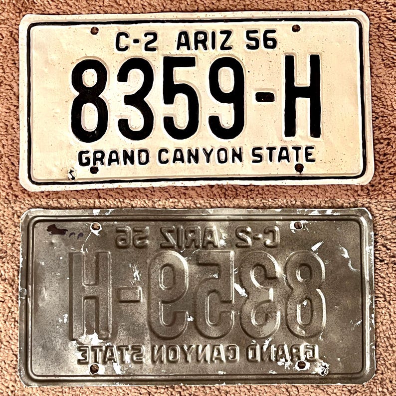 Vintage ARIZONA License Plates – ALL ORIGINAL Antique Auto Tags - Etsy