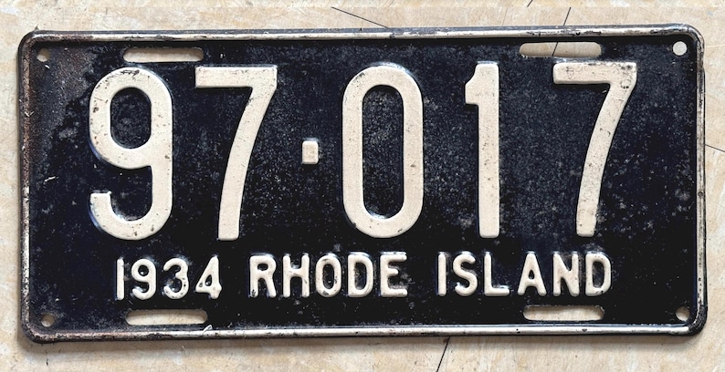 Vintage RHODE ISLAND License Plates – All ORIGINAL Antique Auto Tags - Etsy