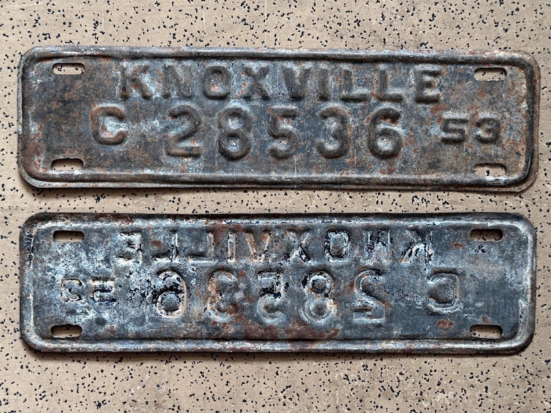 Vintage TENNESSEE License Plates – ALL ORIGINAL Antique Auto Car Tags ...