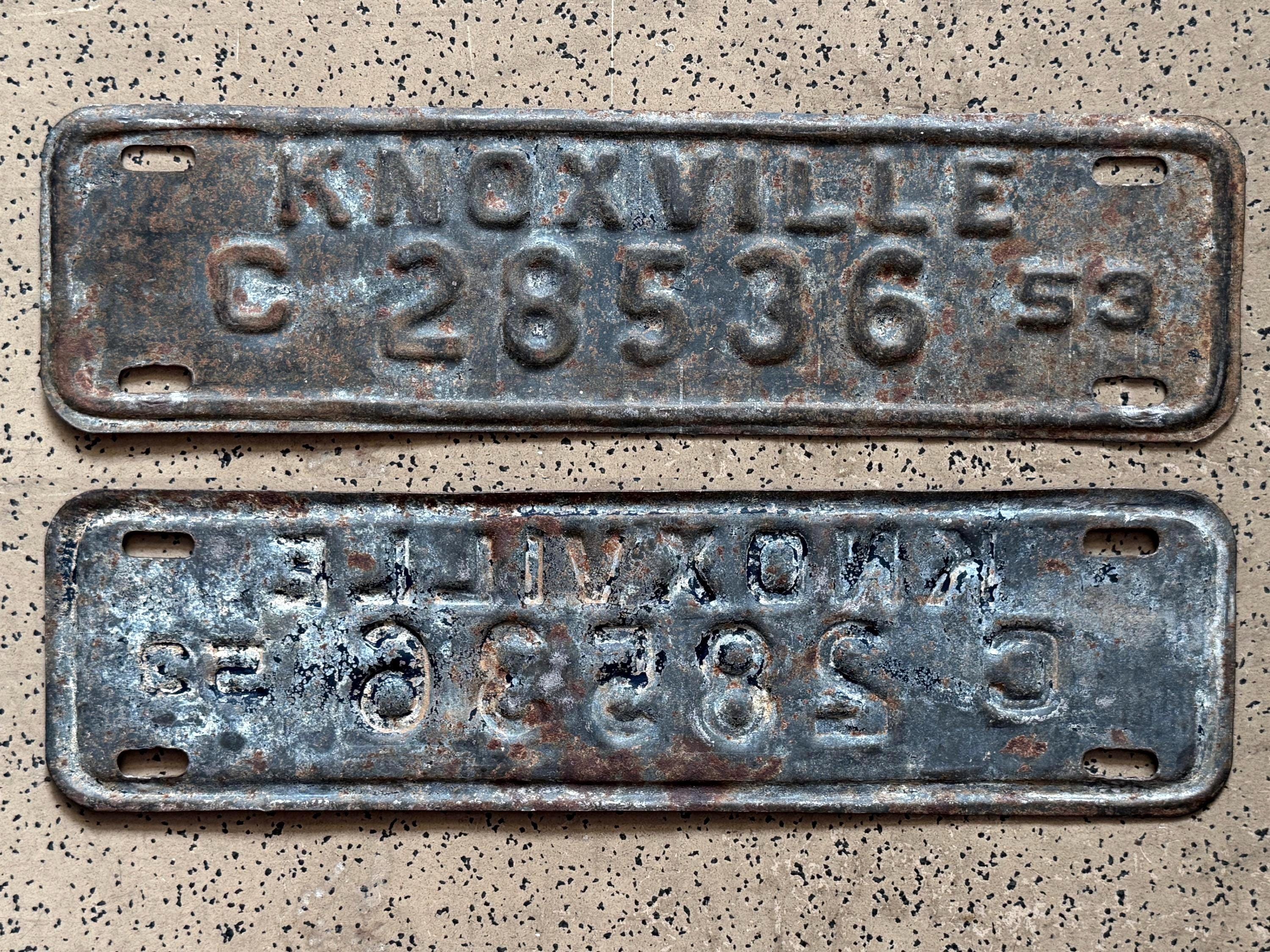 Vintage TENNESSEE License Plates – ALL ORIGINAL Antique Auto Car Tags ...