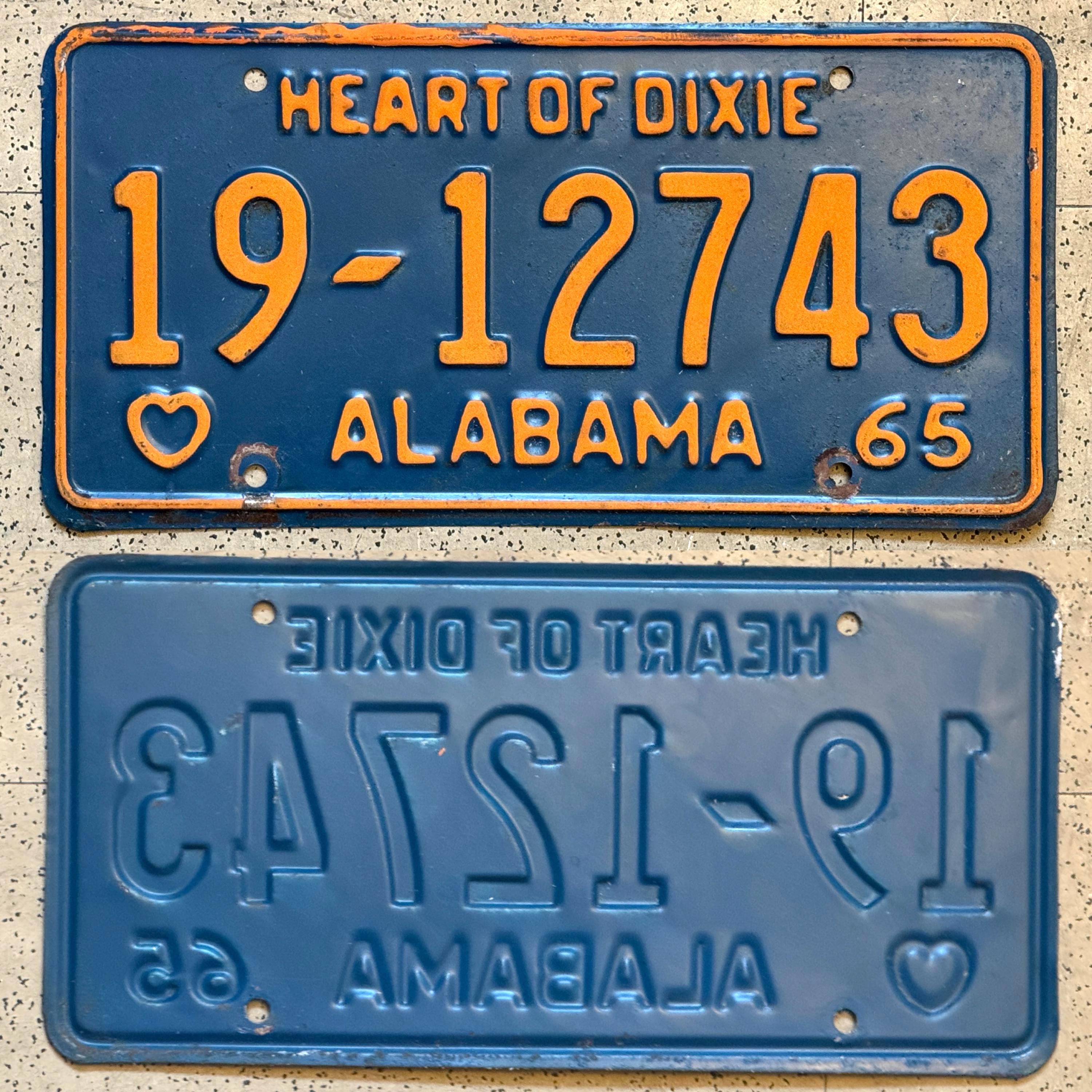 Vintage ALABAMA License Plates – ALL ORIGINAL Antique Auto Tags Man ...