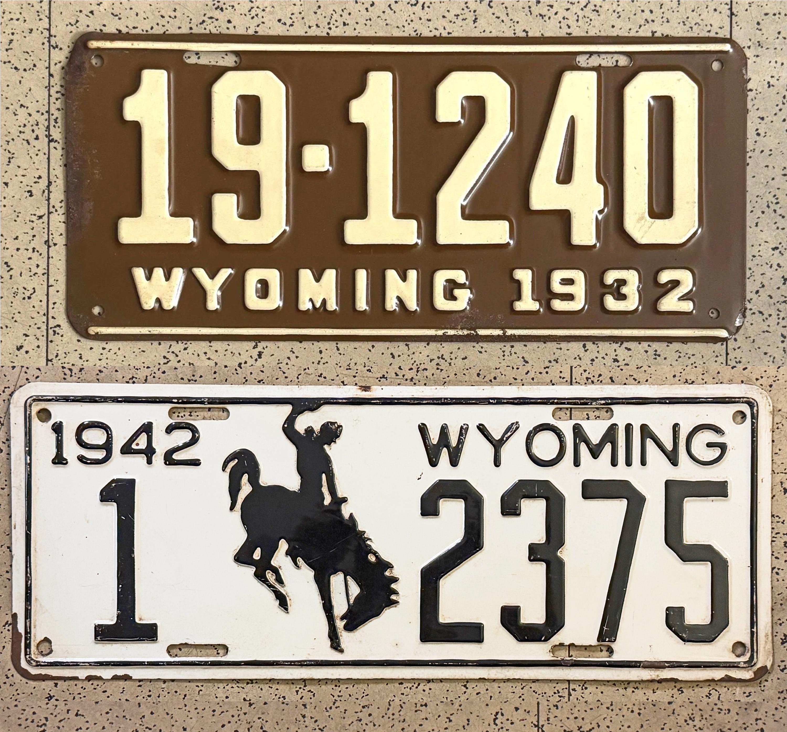 Vintage WYOMING License Plates ALL ORIGINAL Antique Auto Tags - Etsy