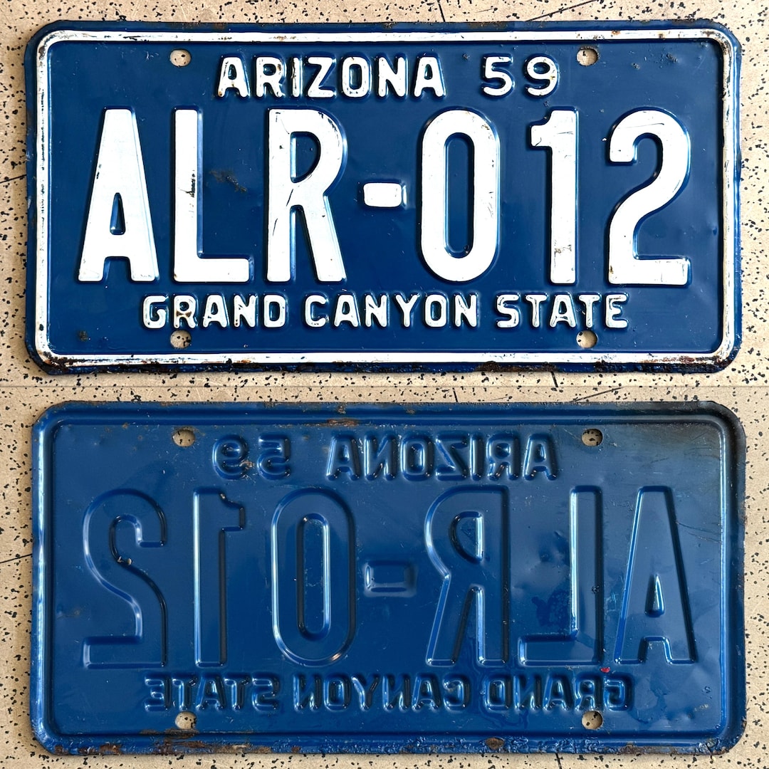 Vintage ARIZONA License Plates – ALL ORIGINAL Antique Auto Tags - Etsy