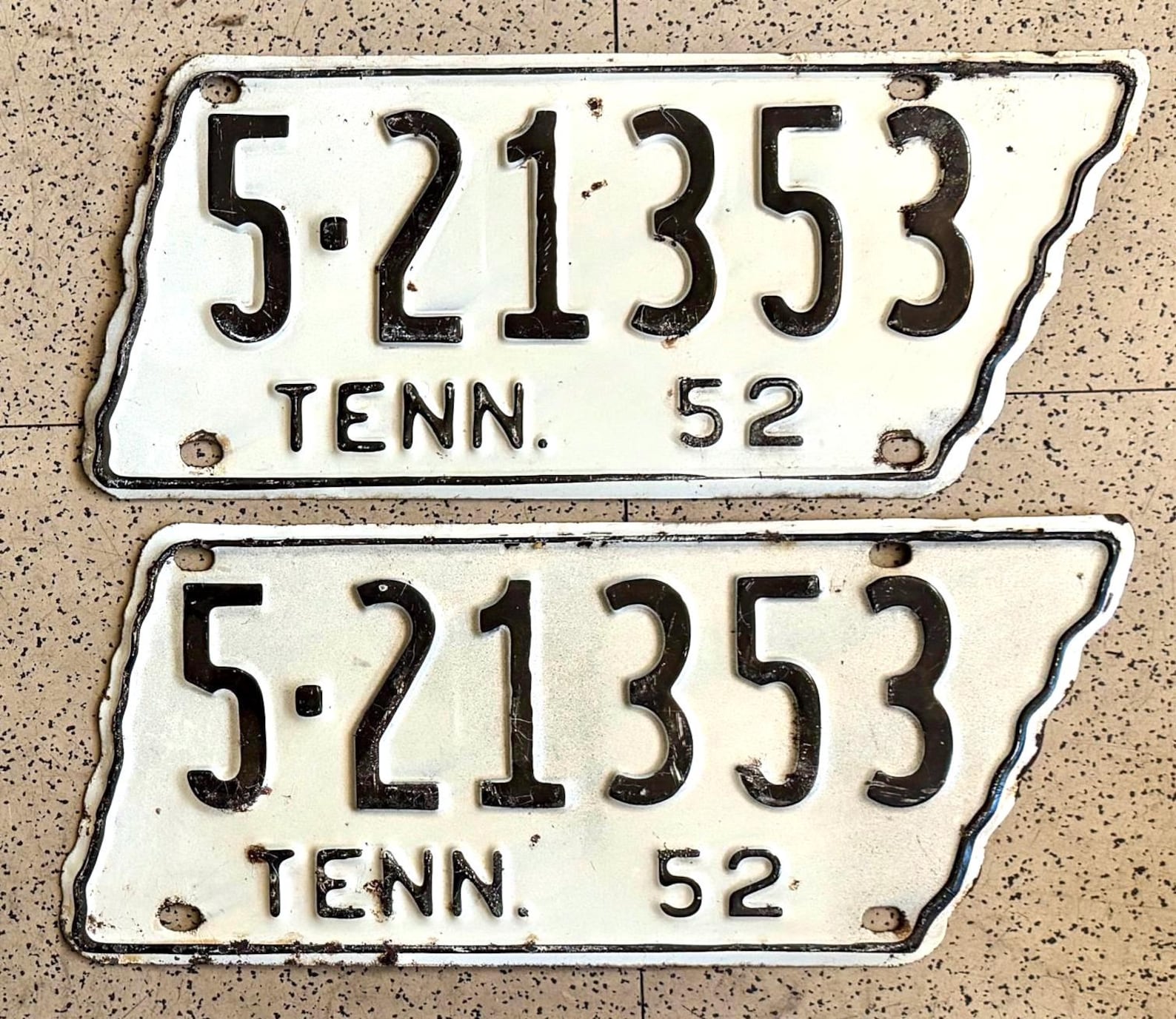 Vintage TENNESSEE License Plates – ALL ORIGINAL Antique Auto Car Tags ...