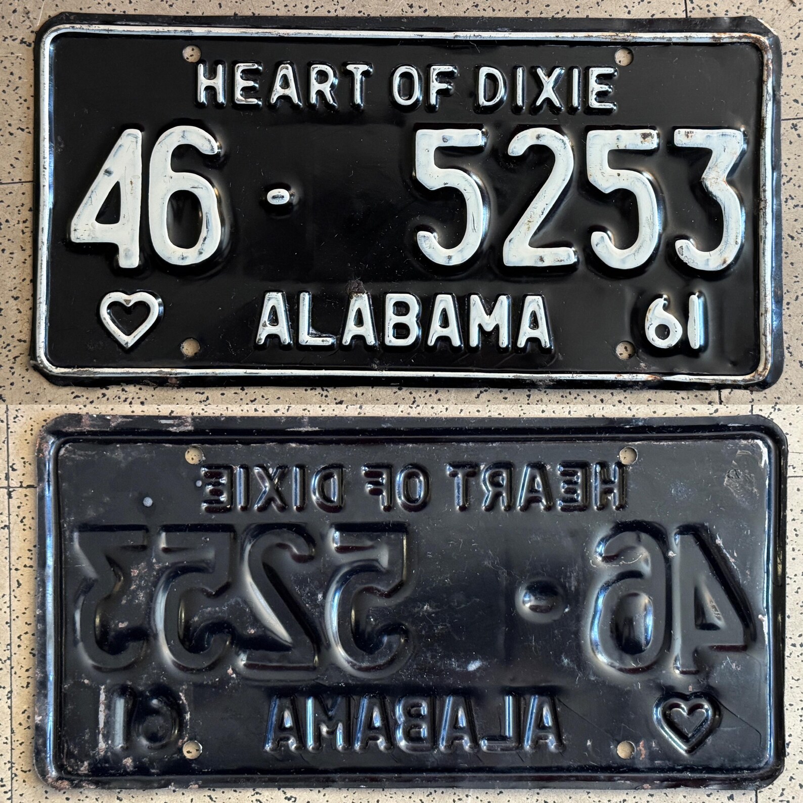 Vintage ALABAMA License Plates – ALL ORIGINAL Antique Auto Tags Man ...