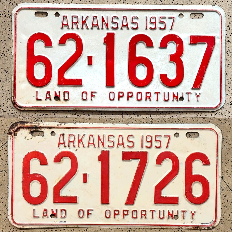 Vintage ARKANSAS License Plates – ALL ORIGINAL Antique Auto Tags - Etsy