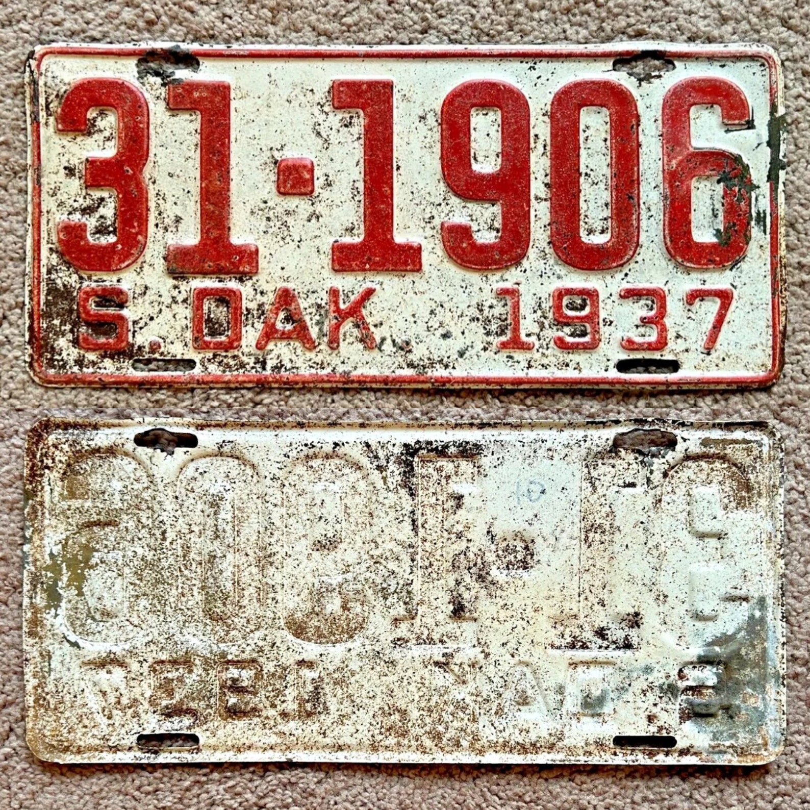 Vintage MINNESOTA and North and South DAKOTA License Plates ORIGINAL ...