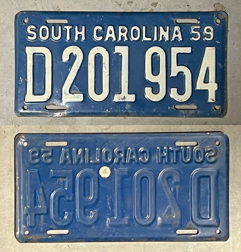 Vintage South Carolina License Plates ALL ORIGINAL Antique Auto Tags - Etsy