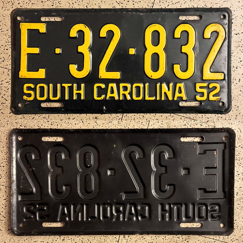 Vintage South Carolina License Plates ALL ORIGINAL Antique Auto Tags - Etsy