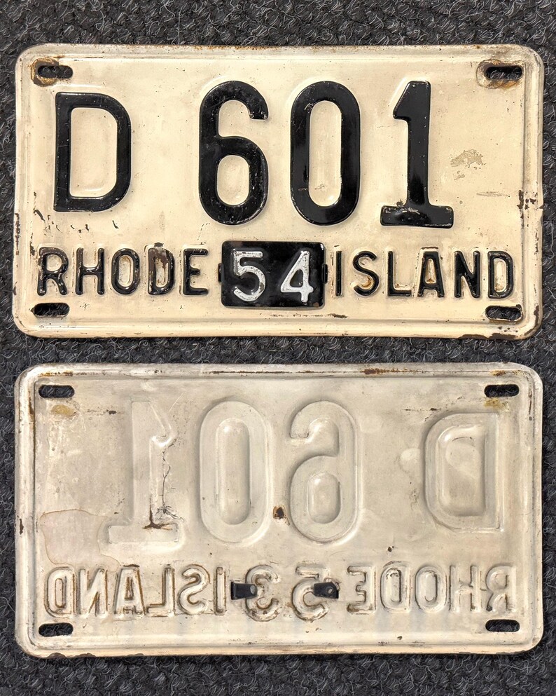 Vintage RHODE ISLAND License Plates – All ORIGINAL Antique Auto Tags - Etsy