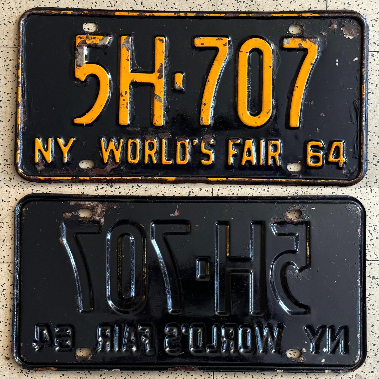 Vintage NEW YORK License Plates – All ORIGINAL Antique Auto Tags Man ...